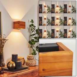 hofstein Marmorera Wandleuchte LED Naturfarben, Schwarz, 1-flammig