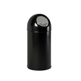 Push-M&uuml;lleimer, Stahl, Volumen 40 l, schwarz kaiserkraft