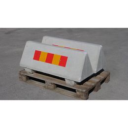 Beton-Absperrung, LxBxH 1090 x 390 x 465 mm, VE 2 Stk, mit Reflektoren, grau kaiserkraft