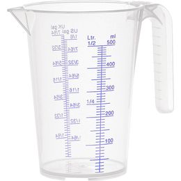 Pressol Messbecher, transparent, 0,5 l, VE 12 Stk, PP, mit Prozentskala