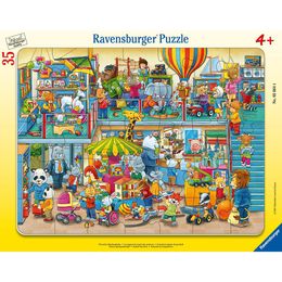 RAVENSBURGER VERLAG Ravensburger Kinderpuzzle - 05664 Tierischer Spielzeugladen - 30-48 Teile Rahmen...