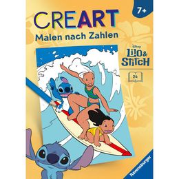 RAVENSBURGER VERLAG CreArt Malen nach Zahlen ab 7 Disney - Lilo & Stitch
