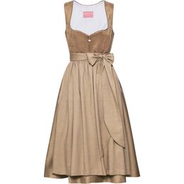 Kr&uuml;ger Dirndl Kr&uuml;ger Madl Midi-Samtdirndl Sylvara Oliv (Gr&ouml;&szlig;e: 34)