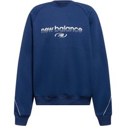 New Balance Trackside Sweatshirt Herren - Gr&ouml;&szlig;e L - blau