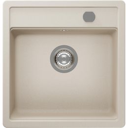 Rocasa Einbausp&uuml;le 'Romi' Quarzkomposit beige 490 x 510 mm