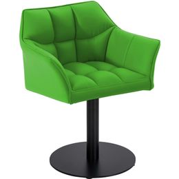 CLP Loungesessel Damaso I Esszimmerstuhl Mit Kunstleder-, Stoff-, Filz- Oder Samtbezug I Lounger Mit Schwarzem Metall-Gestell