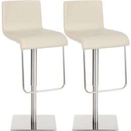 CLP 2er Set Barhocker mit Lehne Limon, Barst&uuml;hle mit Kunstlederbez&uuml;gen h&ouml;henverstellbar drehbar, Tresenst&uuml;hle bis 240 kg belastbar