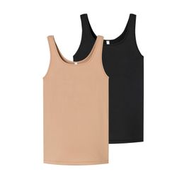 Schiesser Damen Unterhemd Tr&auml;gertop - Unique Micro 2er Pack