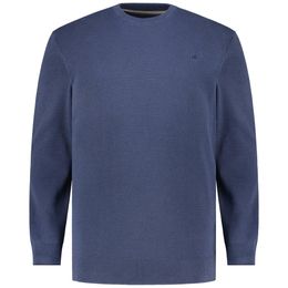 Herren Gro&szlig;e Gr&ouml;&szlig;en | Lerros Rundhalspullover aus Baumwolle Farbe blau Gr&ouml;&szlig;e: 3XL