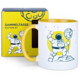 Herren Gro&szlig;e Gr&ouml;&szlig;en | Pfundskerl Sammeltasse EDITION #1 "Astronaut" Farbe wei&szlig; Gr&ouml;&szlig;e: One Size