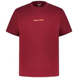Jack & Jones Herren Gro&szlig;e Gr&ouml;&szlig;en | Jack&Jones T-Shirt mit Label-Stickerei Farbe dunkelrot Gr&ouml;&szlig;e: 7XL