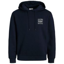 Jack & Jones Herren Gro&szlig;e Gr&ouml;&szlig;en | Jack&Jones Hoodie mit Label-Print Farbe blau Gr&ouml;&szlig;e: 3XL