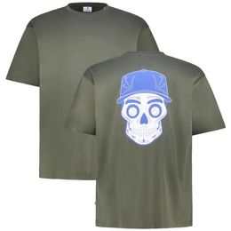 Herren Gro&szlig;e Gr&ouml;&szlig;en | Pfundskerl T-Shirt mit R&uuml;ckenprint Farbe oliv Gr&ouml;&szlig;e: 5XL
