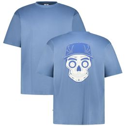 Herren Gro&szlig;e Gr&ouml;&szlig;en | Pfundskerl T-Shirt mit R&uuml;ckenprint Farbe jeansblau Gr&ouml;&szlig;e: 8XL
