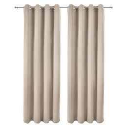 Beautissu Vorhang, Creme, Textil, 140x245x1 cm, Wohntextilien, Gardinen & Vorh&auml;nge, Fertiggardinen, &Ouml;senschals