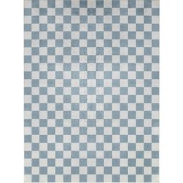 Livabliss Waschbarer, Hellblau, Textil, Kariert, Rechteckig, 200x275 cm, Oeko-Tex&reg; Standard 100, in verschiedenen Gr&ouml;&szlig;en erh&auml;ltlich, Teppiche & B&ouml;den, Teppiche, Moderne Teppiche