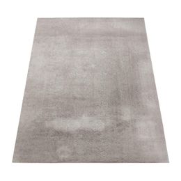 Paco Home Kurzflorteppich, Grau, Textil, Rechteckig, 160x220 cm, strapazierf&auml;hig, f&uuml;r Fu&szlig;bodenheizung geeignet, Teppiche & B&ouml;den, Teppiche