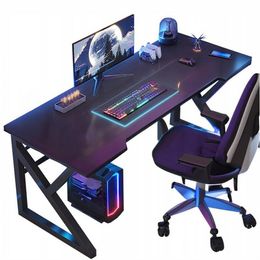 Schreibtisch,, Schwarz, Holzwerkstoff, 120x74x60 cm, Arbeitszimmer, Schreibtische, Gaming-Tische