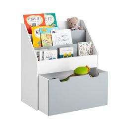sobuy Kinderregal, Grau, Holzwerkstoff, 63x70x30 cm, Kinderzimmer & Jugendzimmer, Kinderm&ouml;bel, Kinderregale