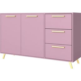 Agmat-Furniture Kommode, Rosa, Holzwerkstoff, 140x86x41 cm, Wohnzimmer, Kommoden & Sideboards, Kommoden