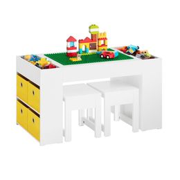 sobuy Kindersitzgruppe, Wei&szlig;, Holzwerkstoff, 87x50x50 cm, Kinder- & Jugendzimmer, Kinderm&ouml;bel, Kindersitzm&ouml;bel & -tische, Kindersitzgruppen