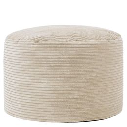 Icon Sitzpouf, Beige, Textil, 1-Sitzer, Zylindrisch, 55x35x55 cm, Hergestellt in Deutschland, Wohnzimmer, Hocker, Poufs