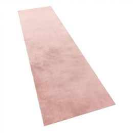 Paco Home Hochflorteppich, Pink, Kunststoff, Rechteckig, 80x300 cm, strapazierf&auml;hig, f&uuml;r Fu&szlig;bodenheizung geeignet, Teppiche & B&ouml;den, Teppiche, Hochflorteppiche & Shaggys