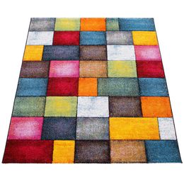 Paco Home Kurzflorteppich, Mehrfarbig, Textil, Rechteckig, 80x150 cm, strapazierf&auml;hig, f&uuml;r Fu&szlig;bodenheizung geeignet, Teppiche & B&ouml;den, Teppiche