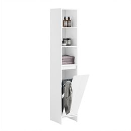 sobuy Hochschrank, Wei&szlig;, Holzwerkstoff, 30x170x30 cm, Badezimmer, Badezimmerschr&auml;nke, Hochschr&auml;nke