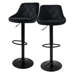 ML-Design Barhocker, Schwarz, Metall, 37x106x47 cm, Esszimmer, Barm&ouml;bel, Barhocker