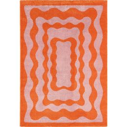 Nazar Rugs Teppich, Orange, Textil, Rechteckig, 80x140 cm, f&uuml;r Fu&szlig;bodenheizung geeignet, in verschiedenen Gr&ouml;&szlig;en erh&auml;ltlich, Teppiche & B&ouml;den, Teppiche, Moderne Teppiche