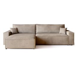 Bromarkt Ecksofa, Beige, Textil, 4-Sitzer, L-Form, 272x143 cm, Wohnzimmer, Sofas & Couches, Wohnlandschaften, Ecksofas