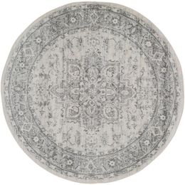Livabliss Vintage-Teppich, Grau, Textil, Orientalisch, Rund, 160x160 cm, Oeko-Tex&reg; Standard 100, in verschiedenen Gr&ouml;&szlig;en erh&auml;ltlich, Teppiche & B&ouml;den, Teppiche, Vintage-Teppiche