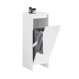 sobuy W&auml;scheschrank, Wei&szlig;, Holzwerkstoff, 30x87x30 cm, Ordnen & Aufbewahren, W&auml;schek&ouml;rbe & Tonnen