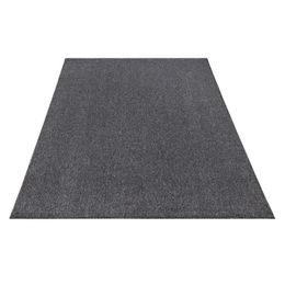 Paco Home Kurzflorteppich, Anthrazit, Textil, Rechteckig, 160x220 cm, strapazierf&auml;hig, f&uuml;r Fu&szlig;bodenheizung geeignet, Teppiche & B&ouml;den, Teppiche
