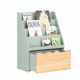 sobuy B&uuml;cherregal, Gr&uuml;n, Natur, Holzwerkstoff, Holz, 62x80x30 cm, Kinderzimmer & Jugendzimmer, Kinderm&ouml;bel, Kinderregale