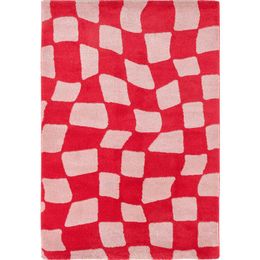 Nazar Rugs Teppich, Rot, Textil, Rechteckig, 80x140 cm, f&uuml;r Fu&szlig;bodenheizung geeignet, in verschiedenen Gr&ouml;&szlig;en erh&auml;ltlich, Teppiche & B&ouml;den, Teppiche, Moderne Teppiche