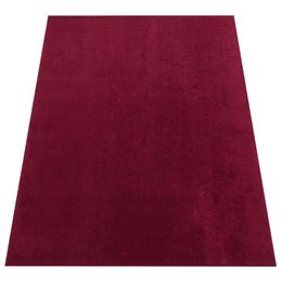 Paco Home Kurzflorteppich, Rot, Textil, Rechteckig, 200x280 cm, strapazierf&auml;hig, f&uuml;r Fu&szlig;bodenheizung geeignet, Teppiche & B&ouml;den, Teppiche