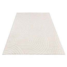 Paco Home Kurzflorteppich, Creme, Textil, Rechteckig, 80x150 cm, strapazierf&auml;hig, f&uuml;r Fu&szlig;bodenheizung geeignet, Teppiche & B&ouml;den, Teppiche