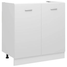vidaXL Sp&uuml;lenunterschrank, Wei&szlig;, Holz, Rechteckig, 80x46x80 cm, K&uuml;chen, K&uuml;chenm&ouml;bel, K&uuml;chenschr&auml;nke, K&uuml;chenunterschr&auml;nke