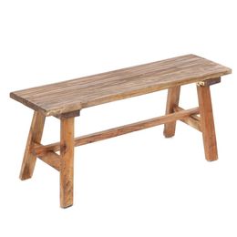 Design Delights Sitzbank, Natur, Holz, 90x39x26 cm, Esszimmer, B&auml;nke, Sitzb&auml;nke