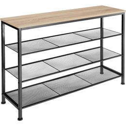 TecTake Schuhregal, Natur, Metall, Rechteckig, 30.5x72.5x100 cm, Garderobe, Schuhaufbewahrung, Schuhregale