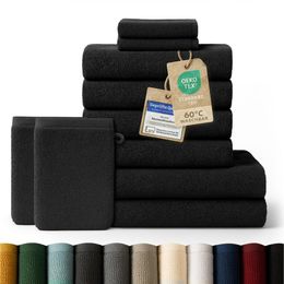 Blumtal Handtuch, Schwarz, Textil, 70x140 cm, Oeko-Tex&reg; Standard 100, Badtextilien, Handt&uuml;cher