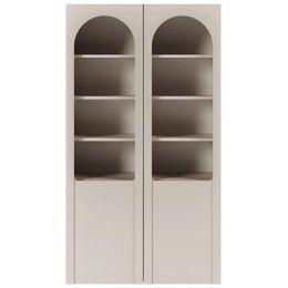 Selsey Vitrine, Kaschmir, Holzwerkstoff, 12 F&auml;cher, Rechteckig, 100x180x33 cm, Wohnzimmer, Wohnw&auml;nde, Vitrinenschr&auml;nke