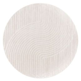 Paco Home Outdoorteppich, Creme, Textil, Rund, 160x160 cm, strapazierf&auml;hig, f&uuml;r Fu&szlig;bodenheizung geeignet, Teppiche & B&ouml;den, Teppiche, Outdoorteppiche