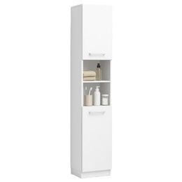 Hochschrank,, Wei&szlig;, Holzwerkstoff, 30x180x32 cm, Badezimmer, Badezimmerschr&auml;nke, Hochschr&auml;nke