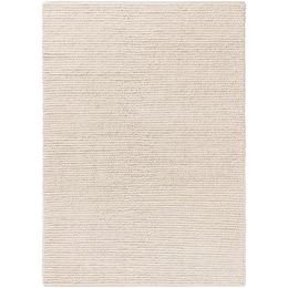 benuta Pure Wollteppich, Creme, Textil, Beton Optik, Rechteckig, 80x150 cm, Care & Fair, Handmade in India, pflegeleicht, Teppiche & B&ouml;den, Teppiche, Naturteppiche