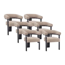 Vente-Unique Stuhl, Taupe, Textil, 64x78x60 cm, Esszimmer, St&uuml;hle, Esszimmerst&uuml;hle, Armlehnenst&uuml;hle