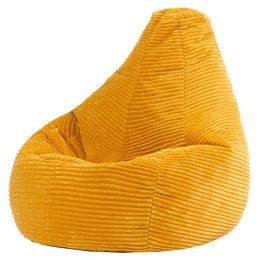 Icon Kindersitzsack, Gelb, Textil, 100 L, 1-Sitzer, Freiform, 69x59x65 cm, Hergestellt in Deutschland, Oeko-Tex&reg; Standard 100, Reach, Wohnzimmer, Hocker, Sitzs&auml;cke, Kindersitzs&auml;cke