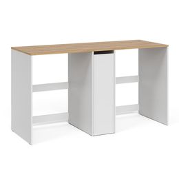 VICCO Waschmaschinenschrank, Wei&szlig;, Eiche Artisan, Holzwerkstoff, Rechteckig, 159.8x88.2x60.3 cm, Waschk&uuml;che, Waschmaschinenschrank